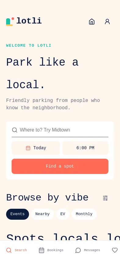 Lotli Parking Marketplace