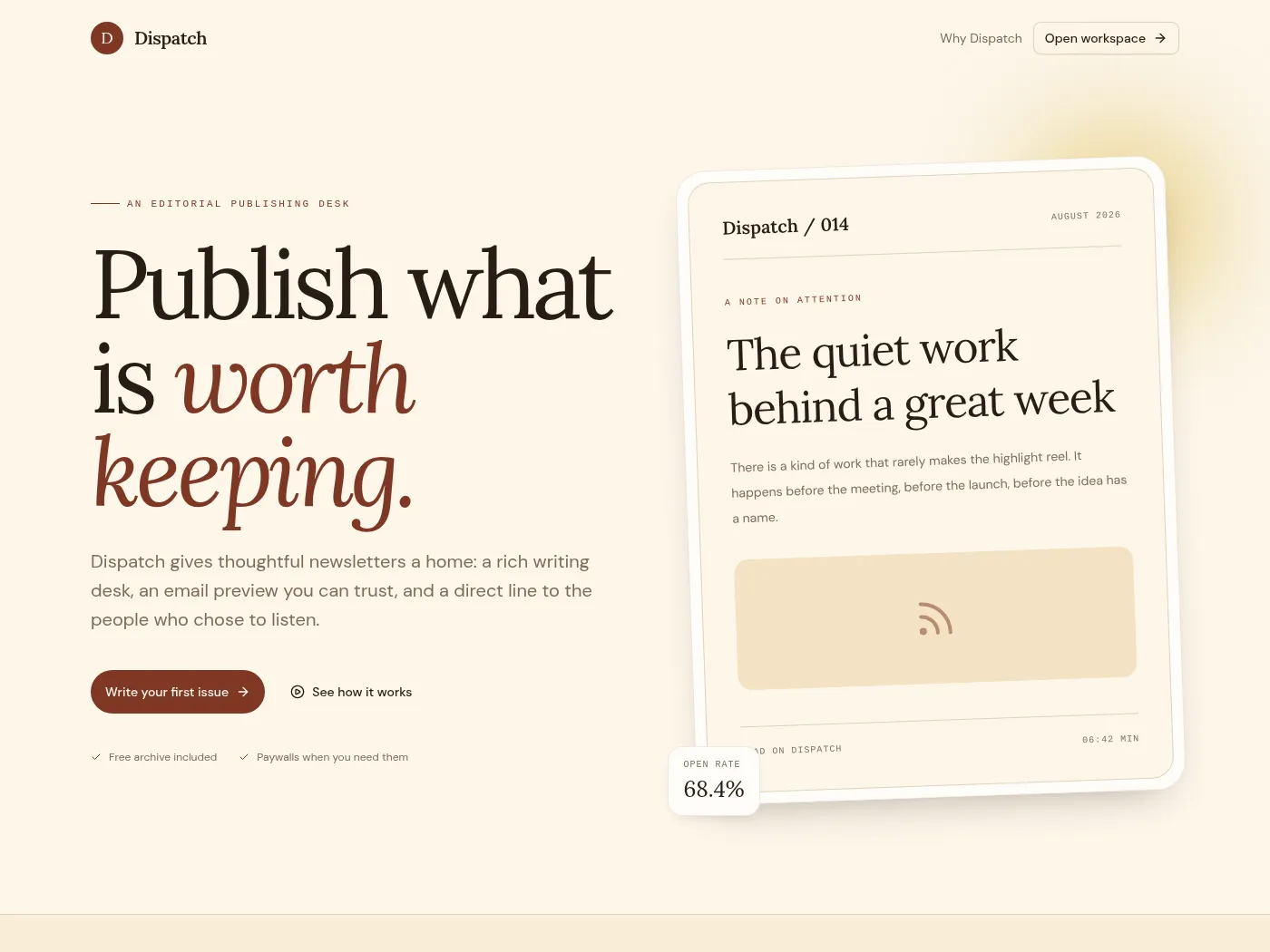 Dispatch Newsletter Platform