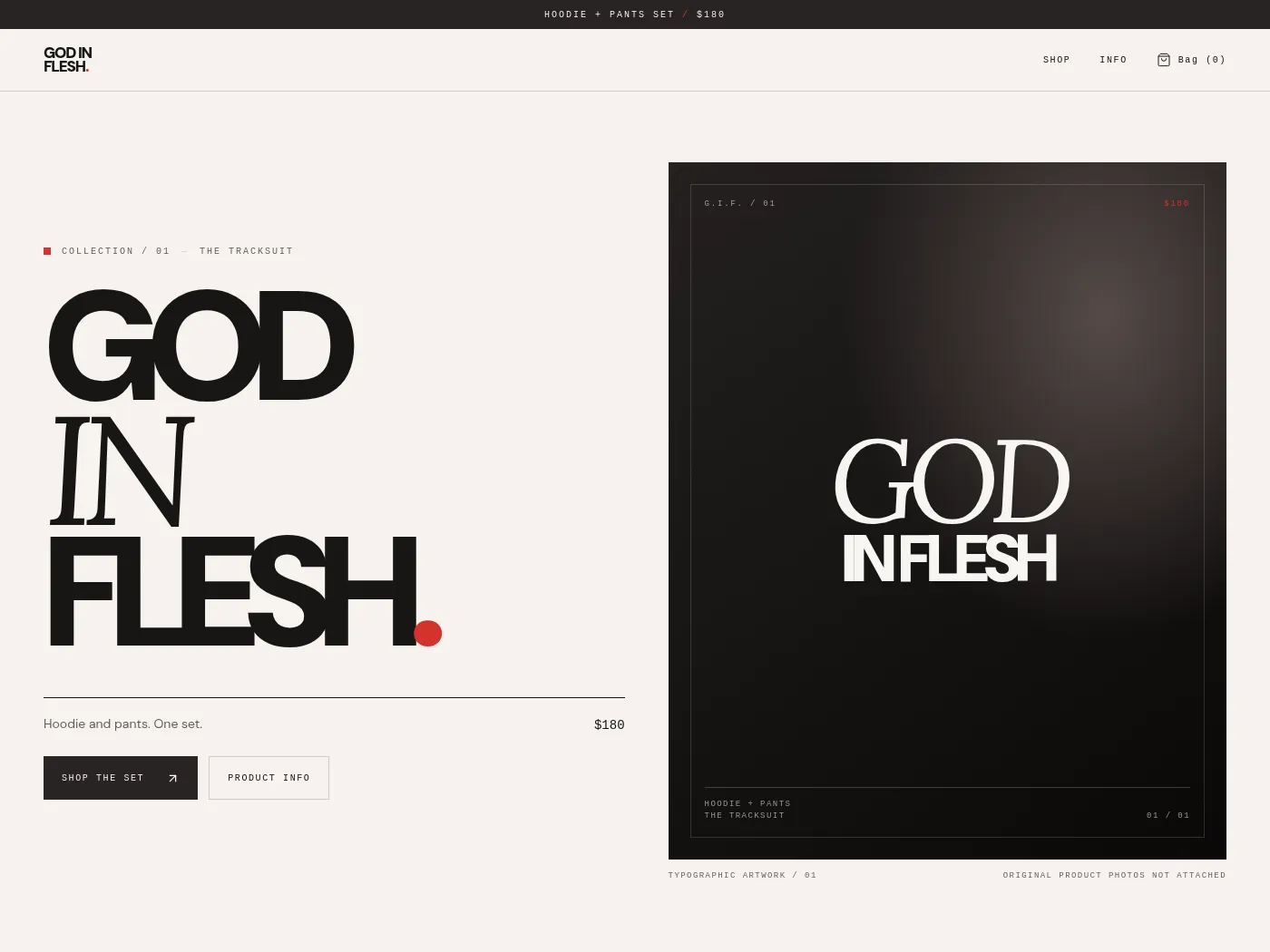 GOD IN FLESH Shop