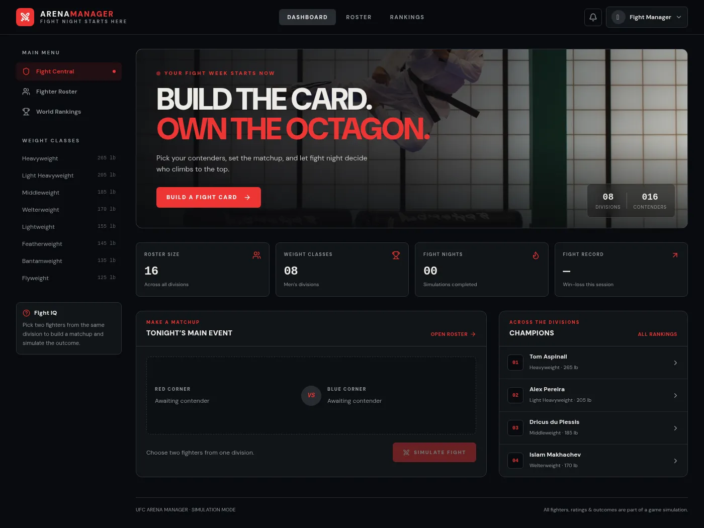 UFC Arena Manager