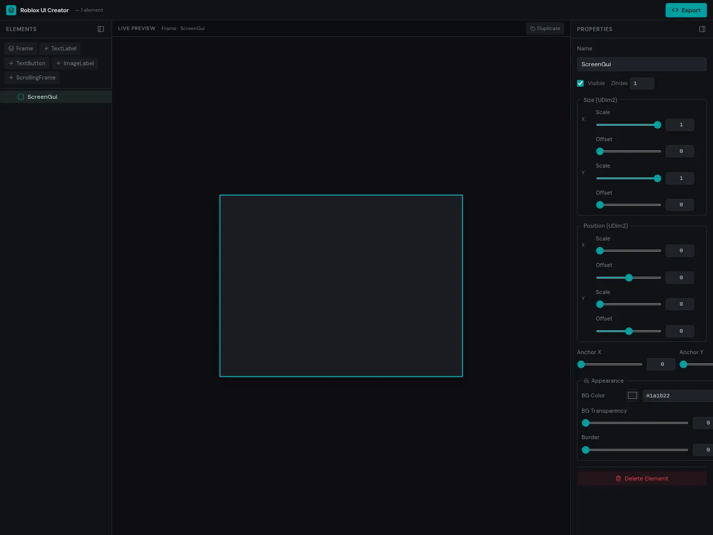 Roblox UI Creator