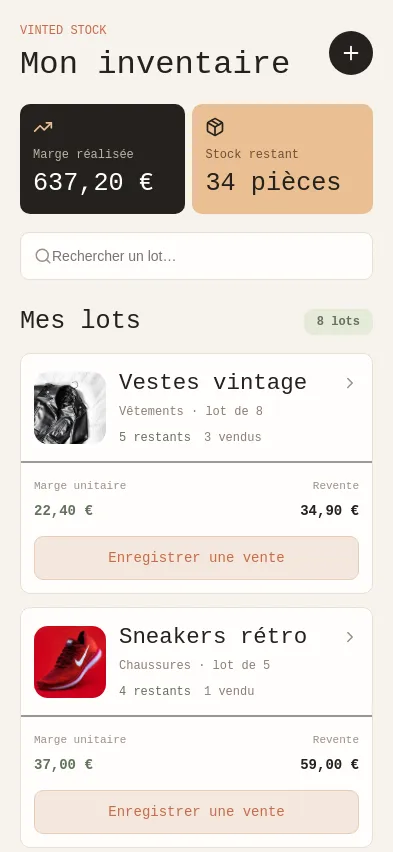 Vinted Stock Manager