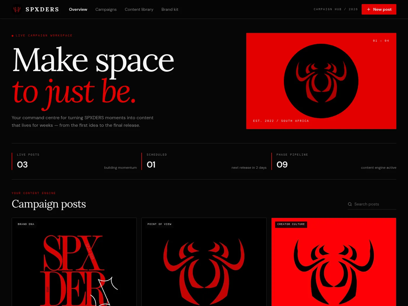 SPXDERS Brand Campaign Hub