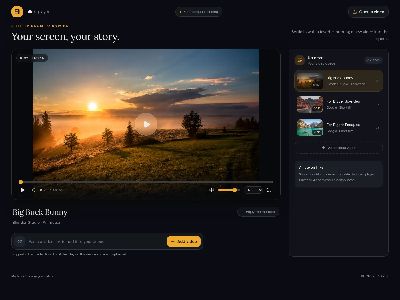 Blink Video Player
