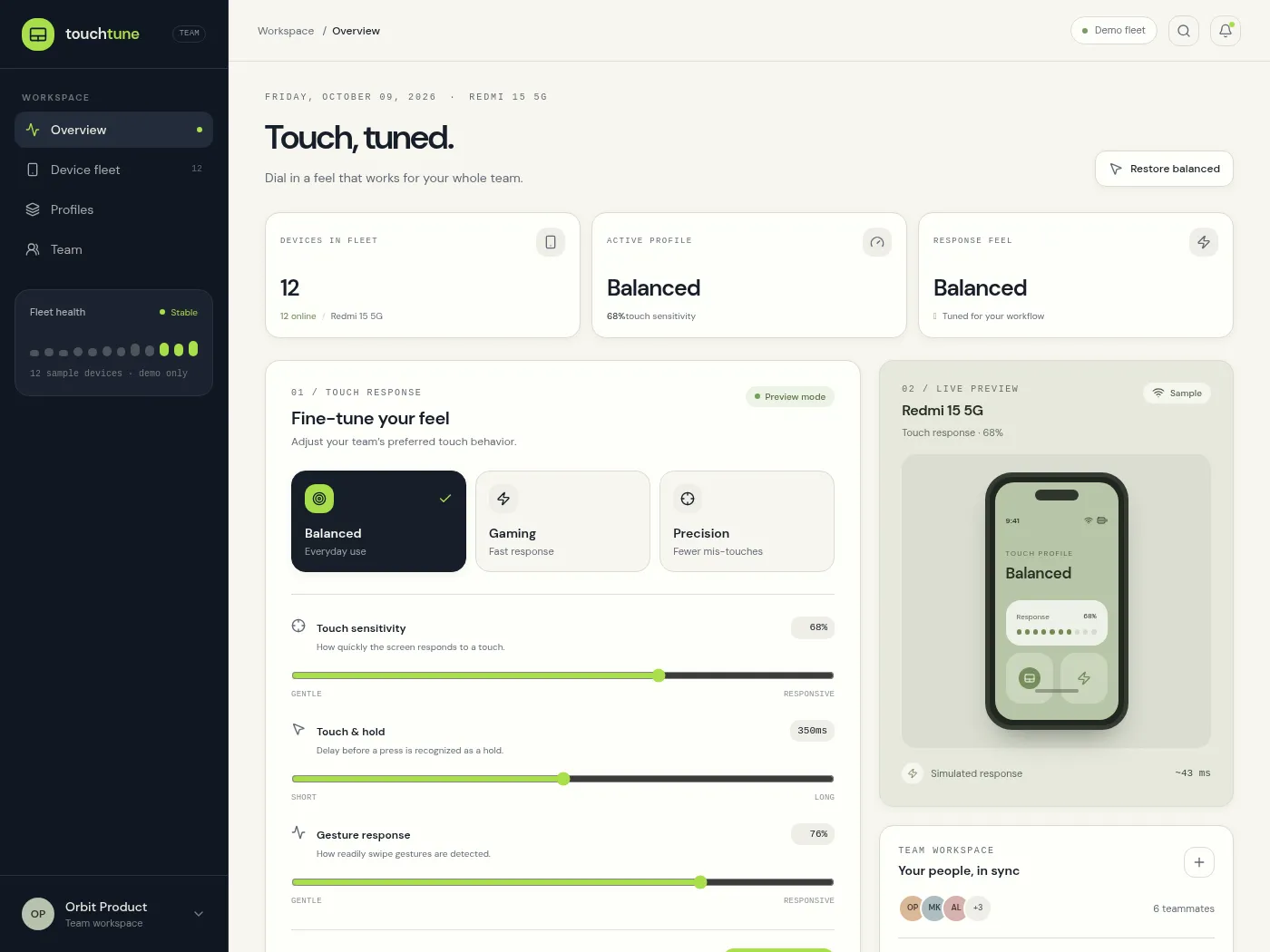 TouchTune Dashboard