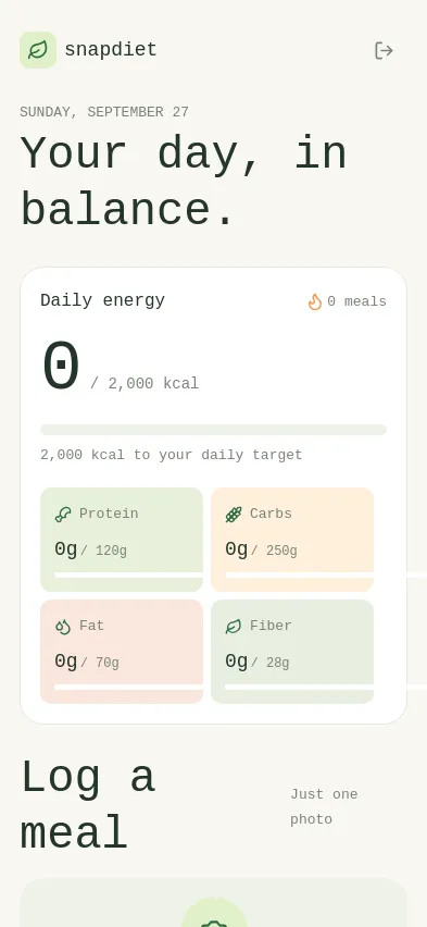 SnapDiet AI Tracker