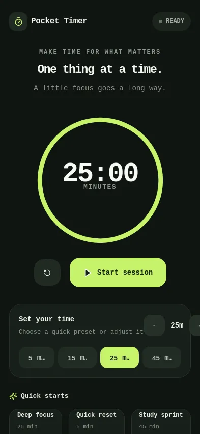Pocket Timer