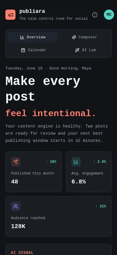 Publiara UX Redesign