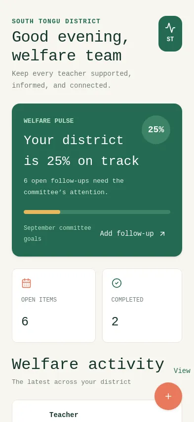 Teacher Welfare Tracker