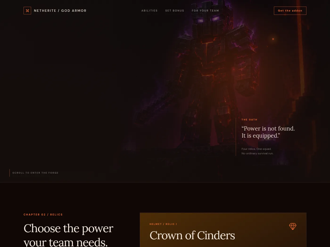 Netherite God Armor Addon