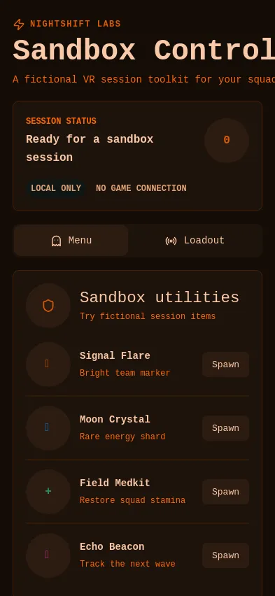 Animal Company VR Menu