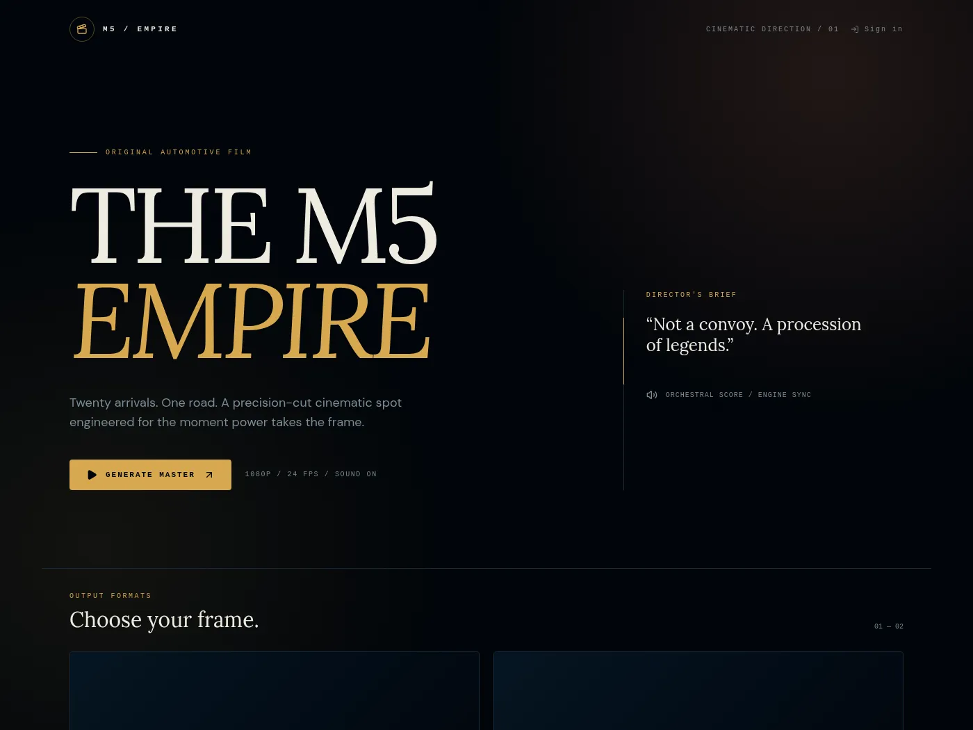 M5 Empire Cinematic Spot