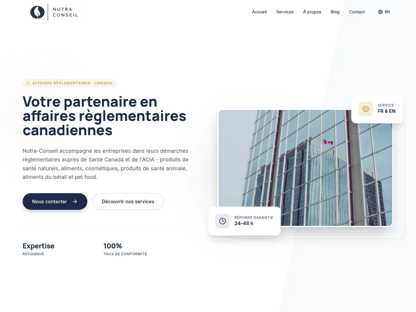 Nutra-Conseil Site Bilingue