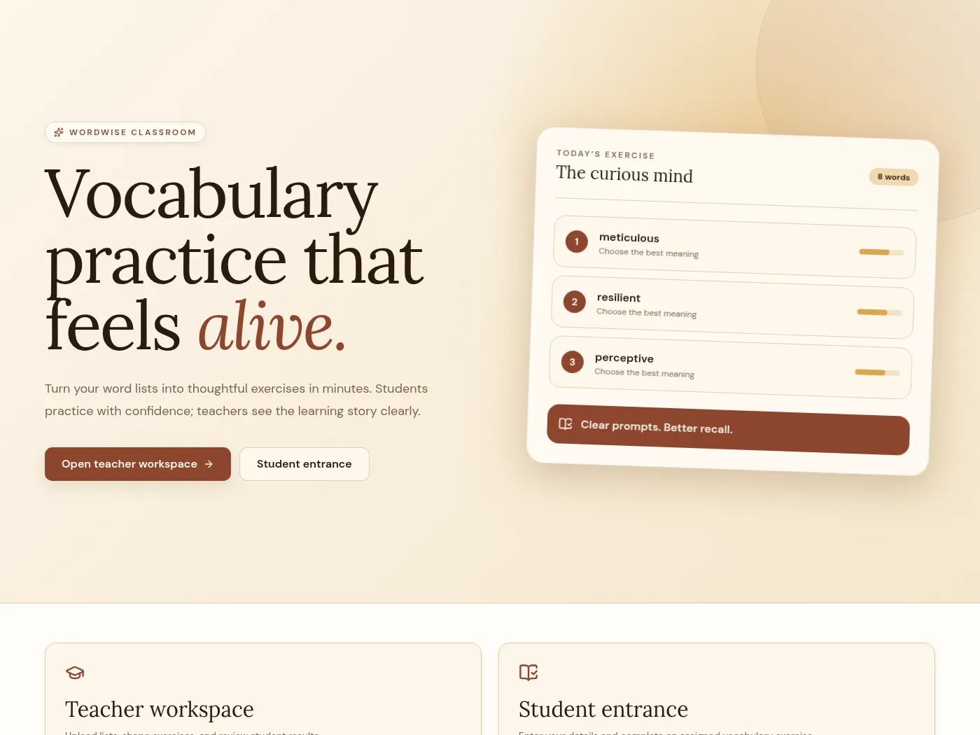 Vocab Exercise Hub