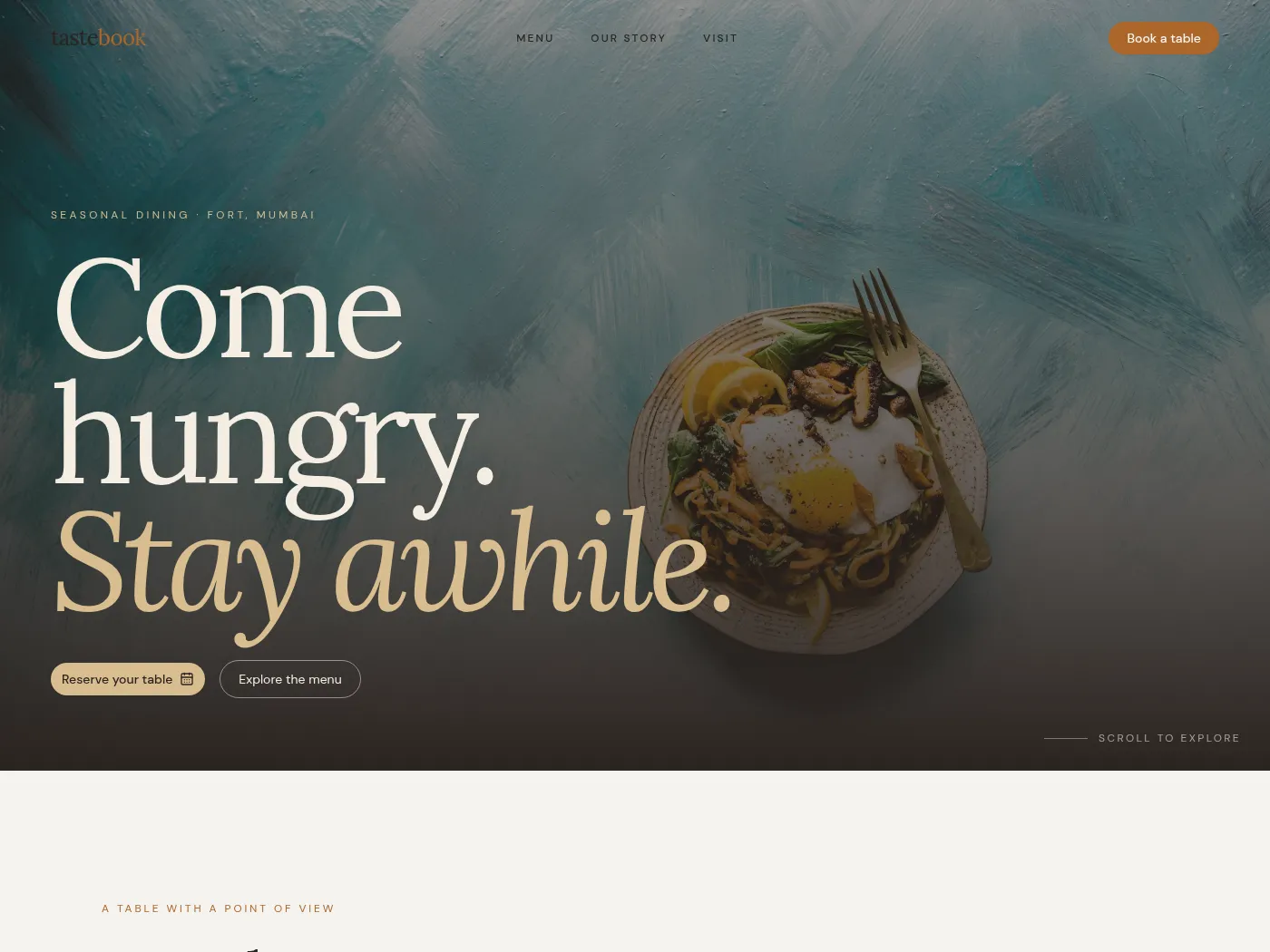 Tastebook Restaurant Site