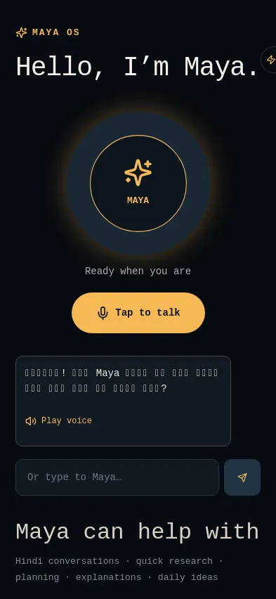 Maya AI Voice Assistant
