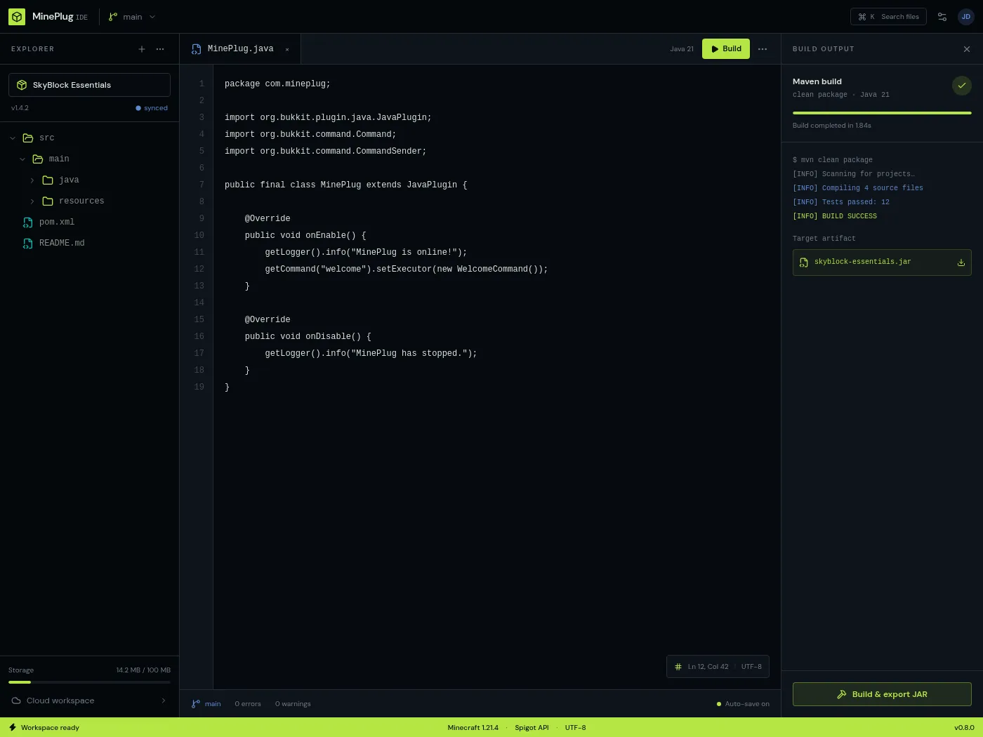 MinePlug IDE