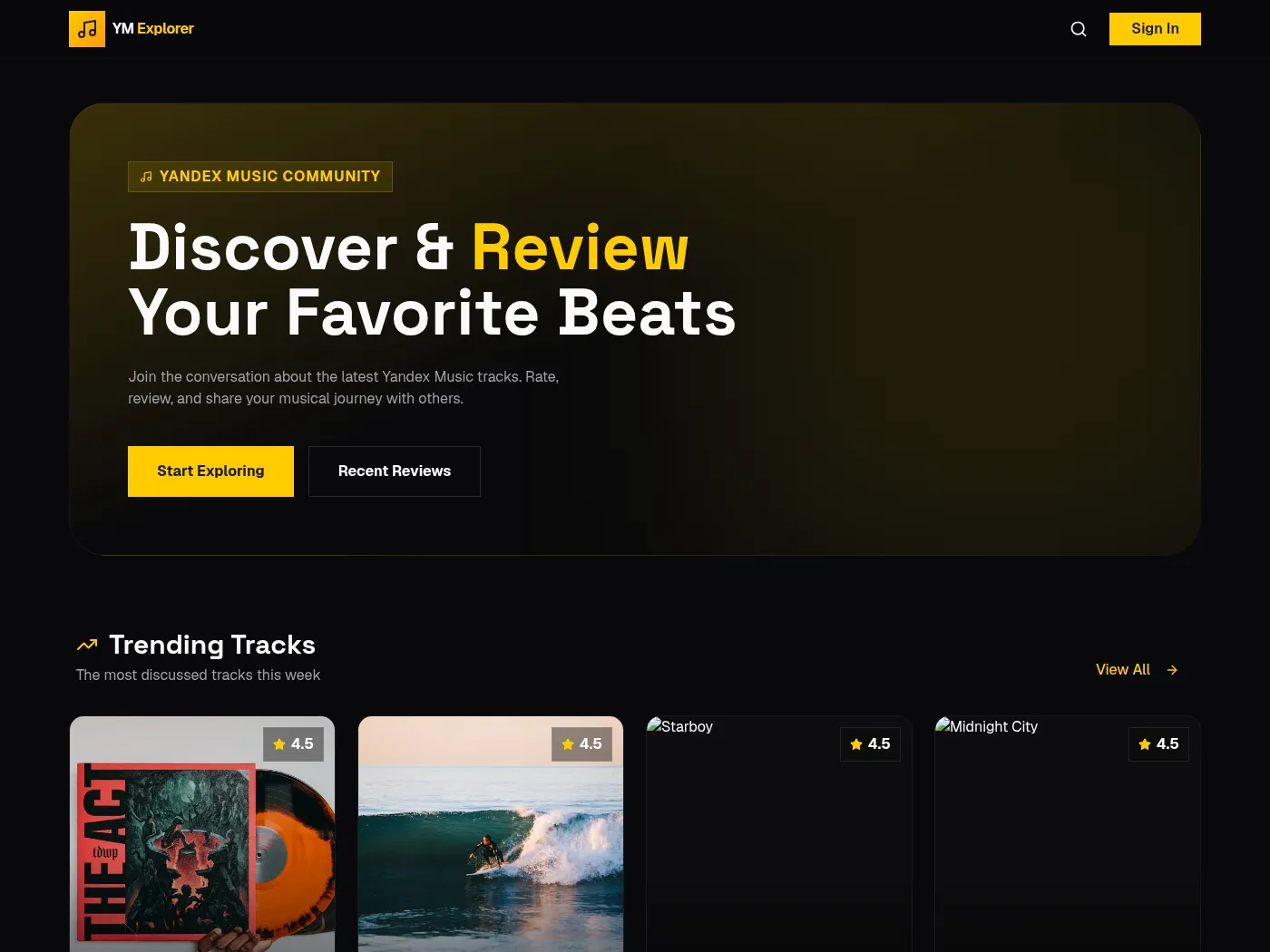 Yandex Music Explorer