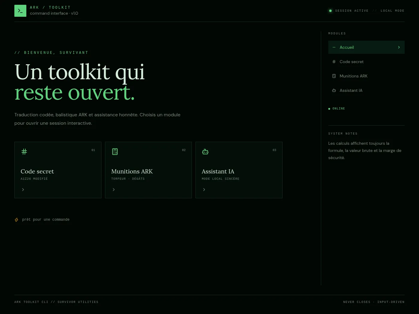 ARK Toolkit CLI