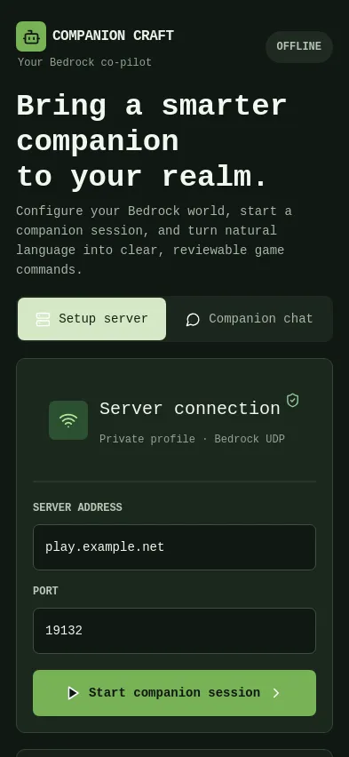 Companion Craft Mobile