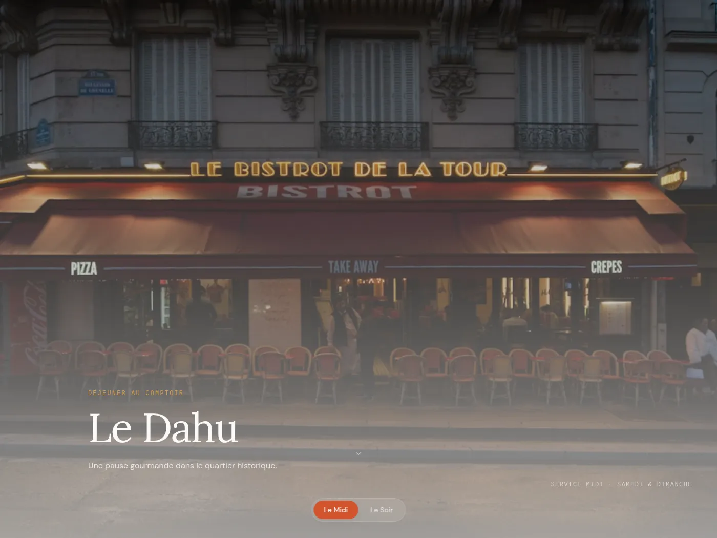 Le Gourmet Landing Page