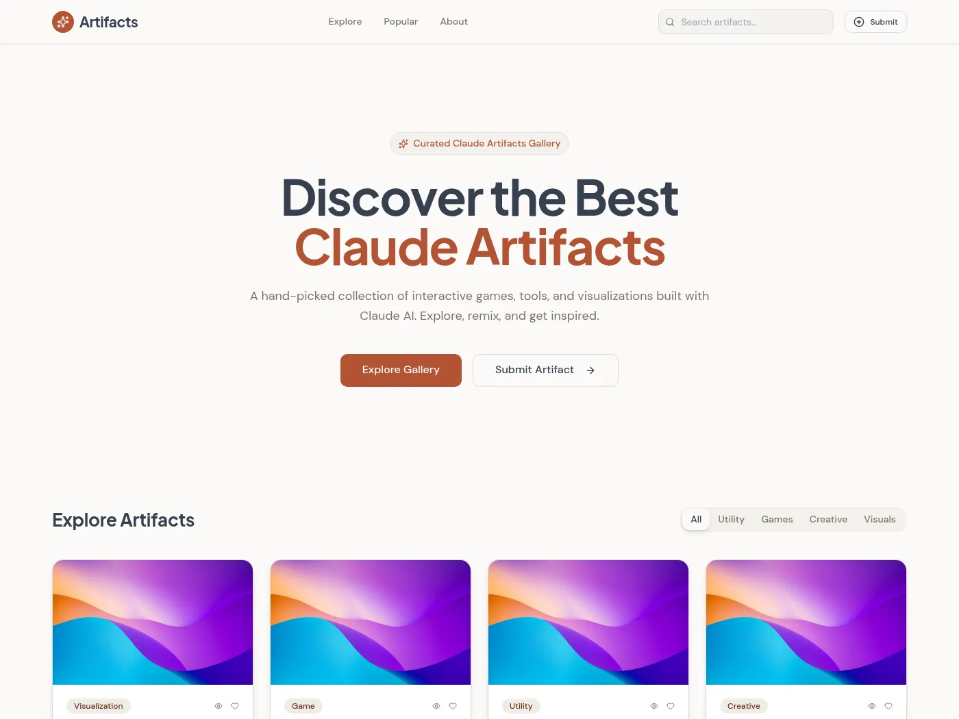 Claude Public Artifact Gallery