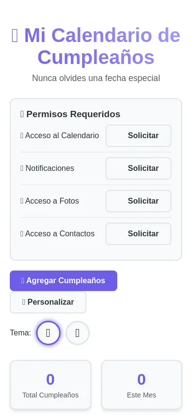 Mi Calendario de Cumpleaños