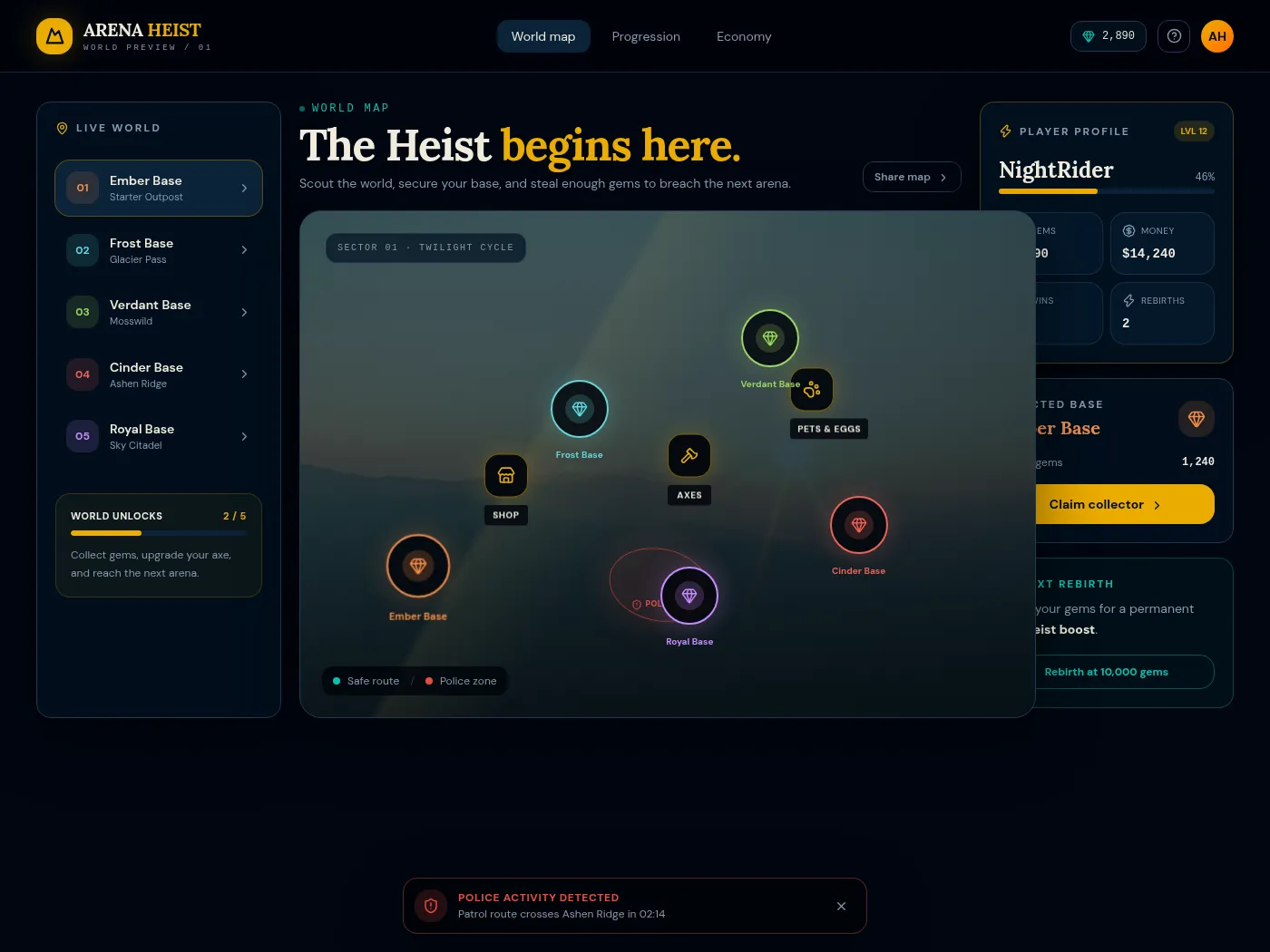 Arena Heist Web Preview