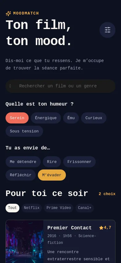 MoodMatch Movie Advisor