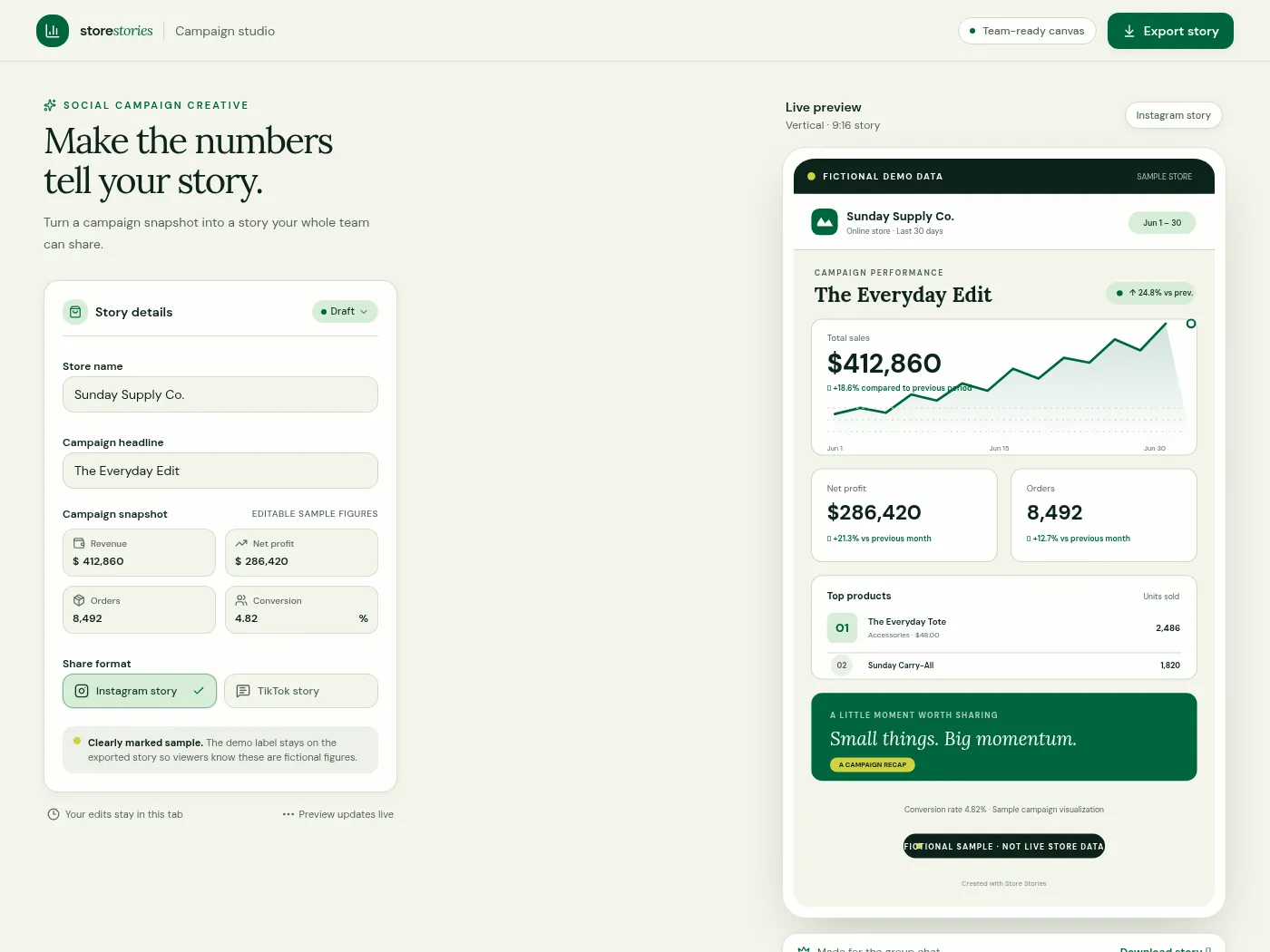 Shopify Storyboard