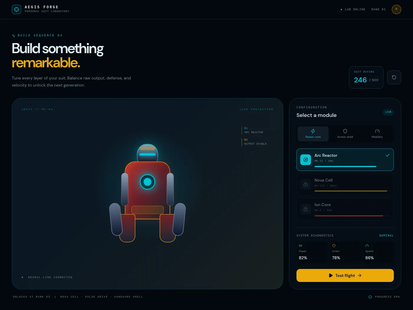 Ironman Suit Builder