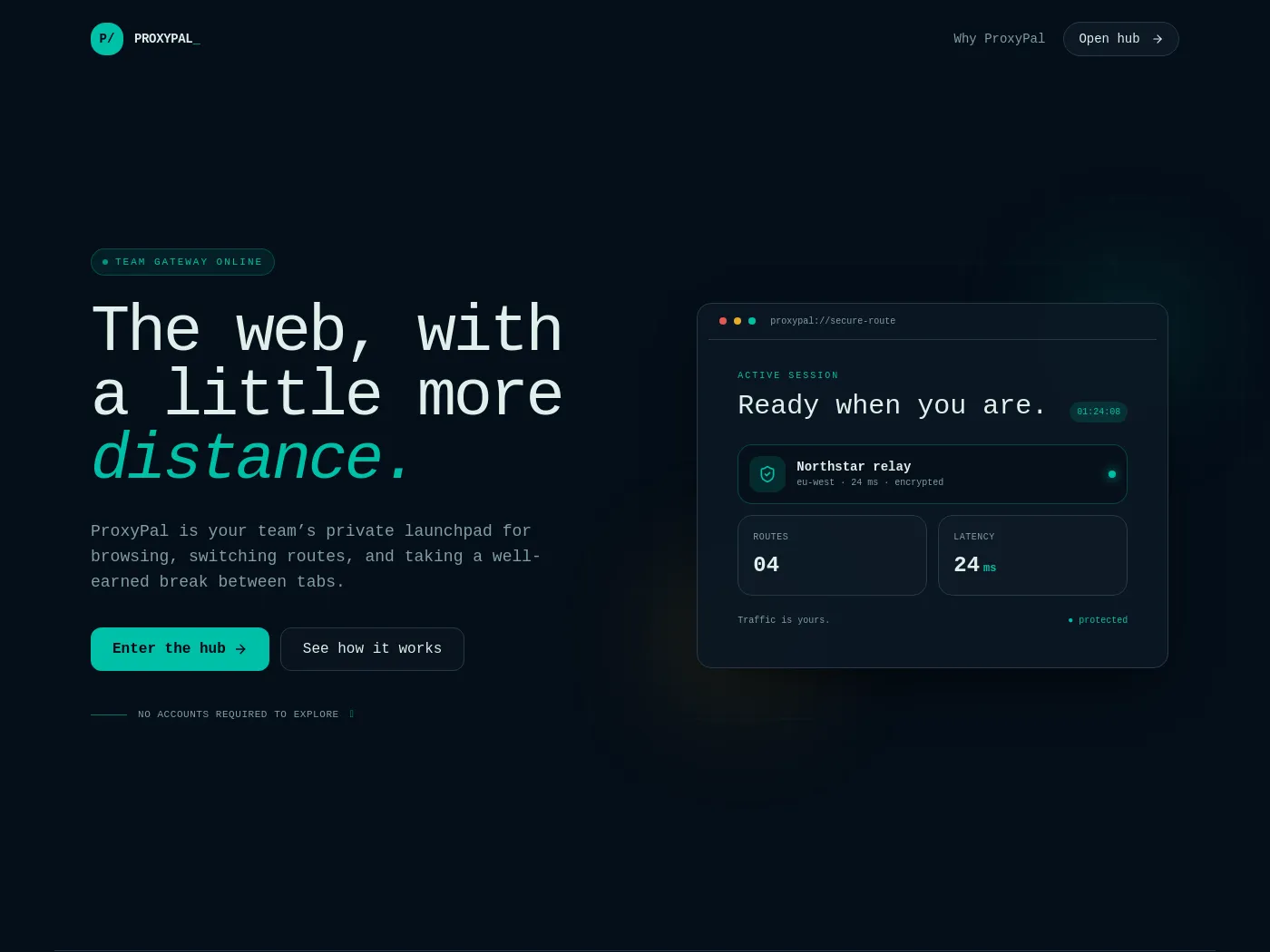 ProxyPal Web Hub