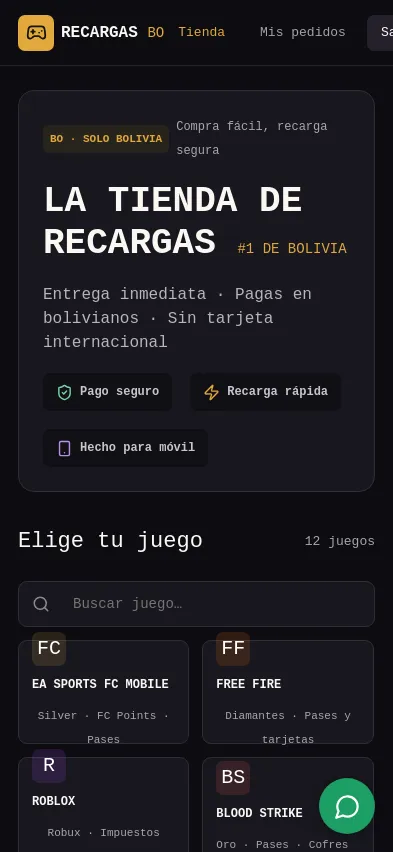 Recargas Bolivia Móvil
