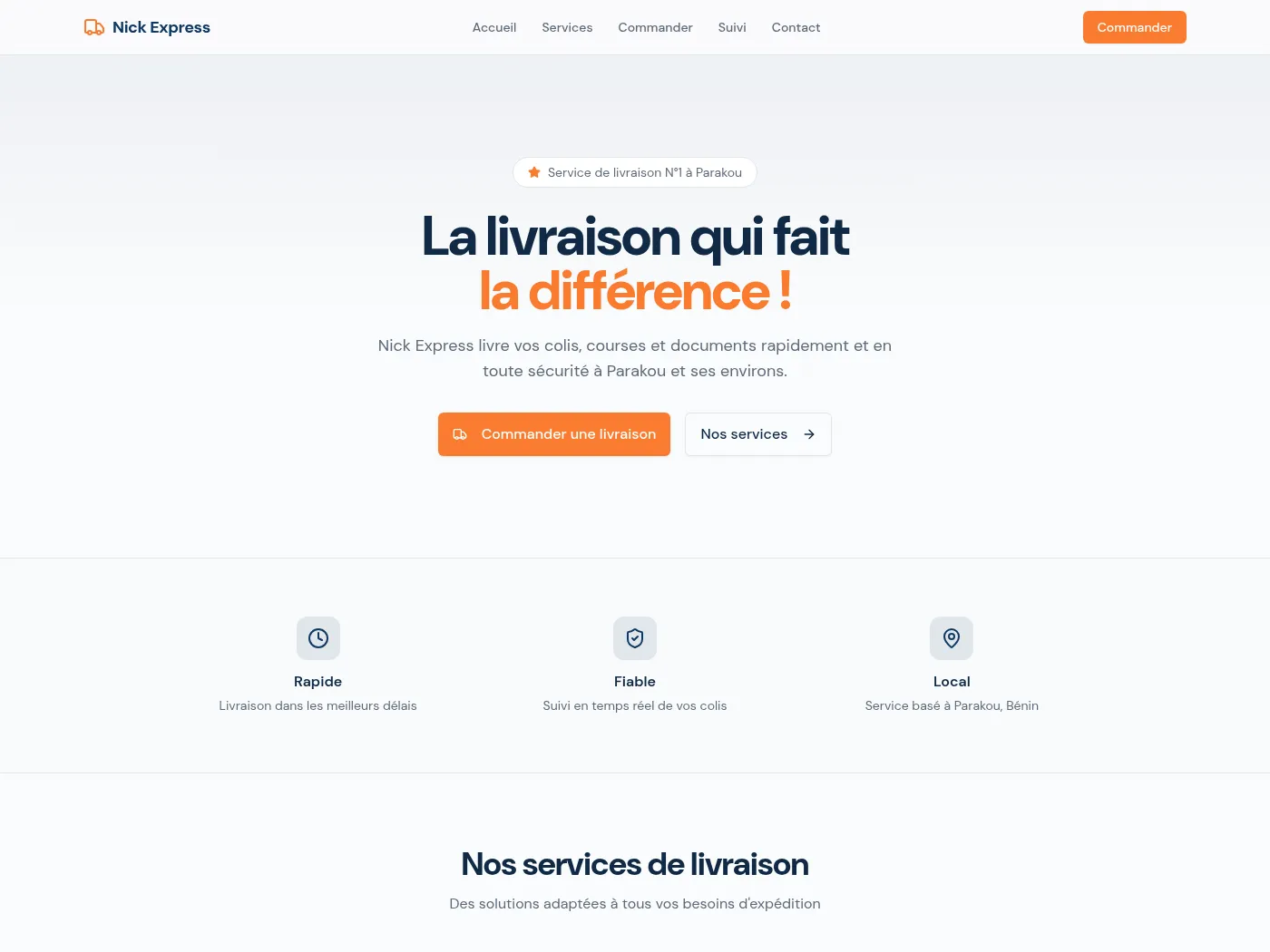 Nick Express Delivery Site