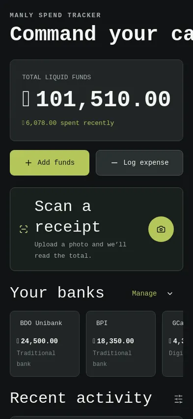 Manly Spend Tracker