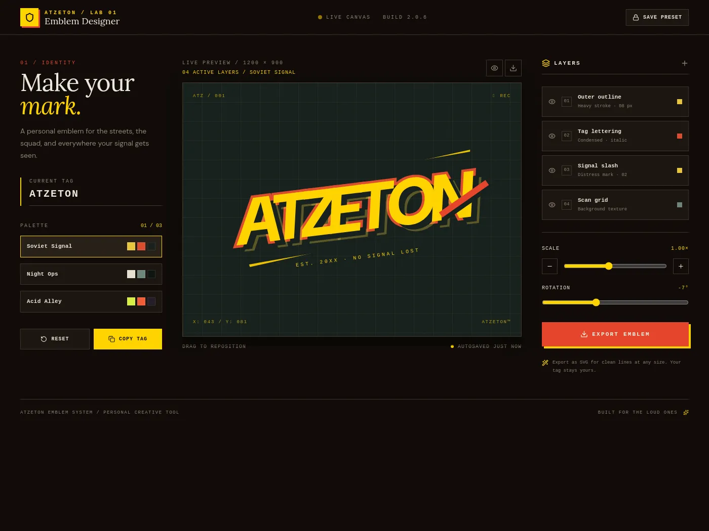 Atzeton Emblem Designer