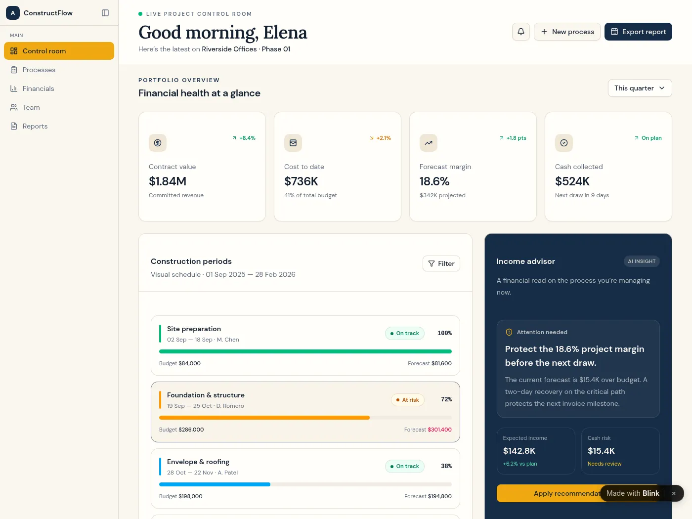 ConstructFlow Manager