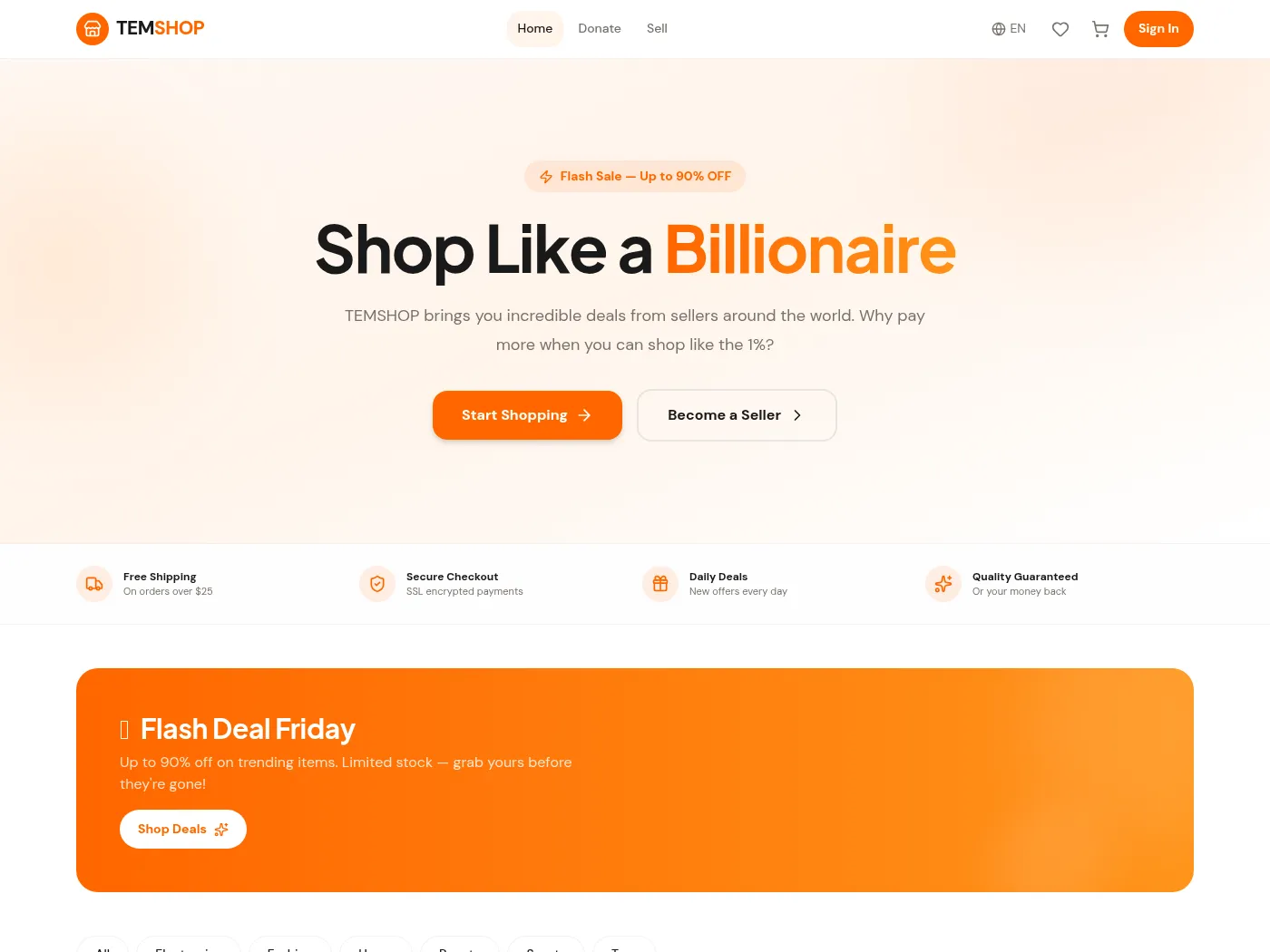 TEMSHOP Multi-Vendor Platform