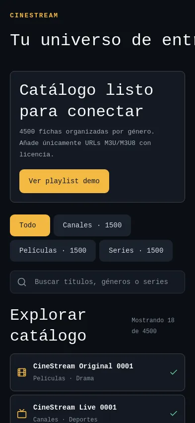 CineStream IPTV App