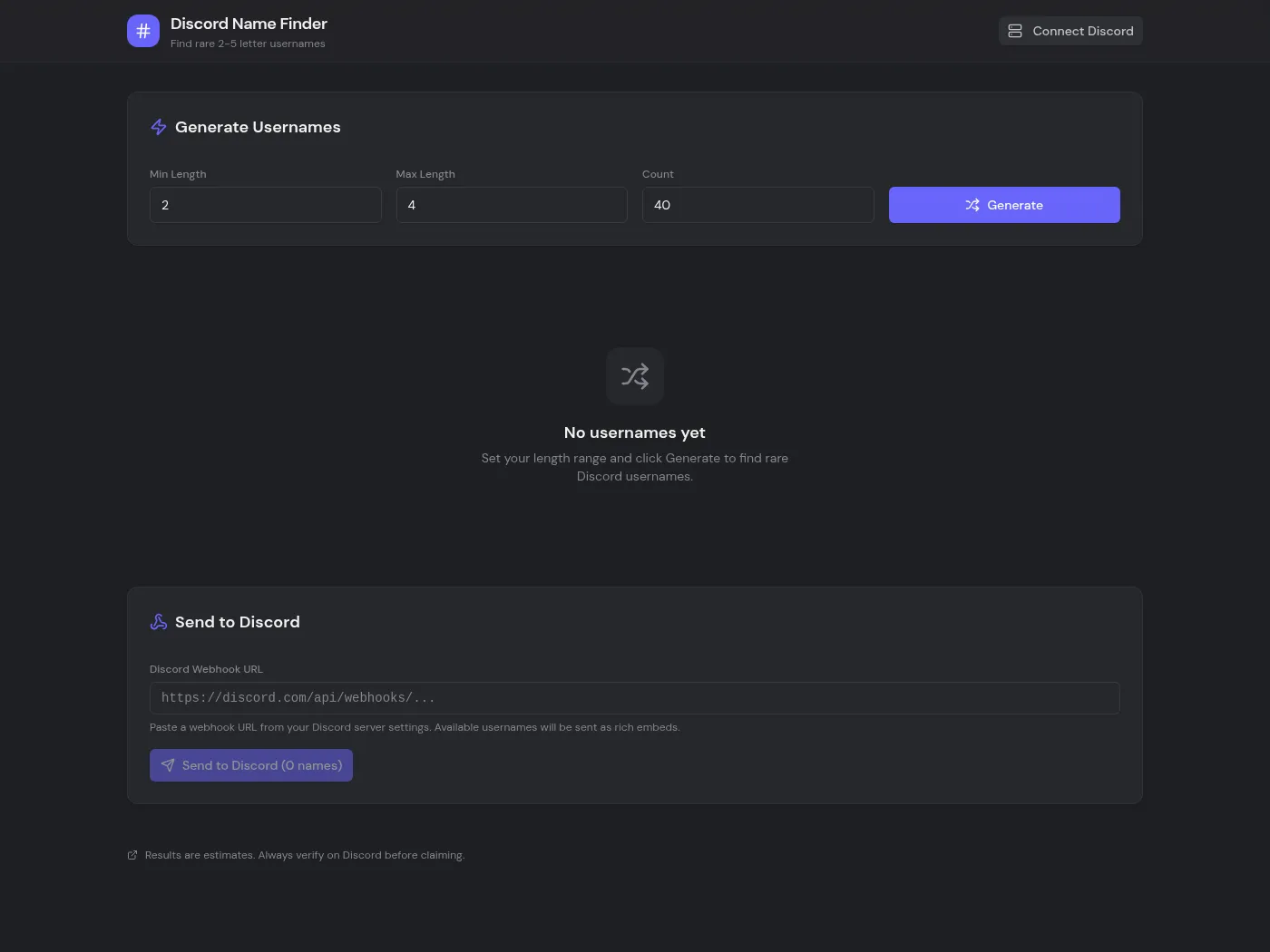 Discord Name Finder