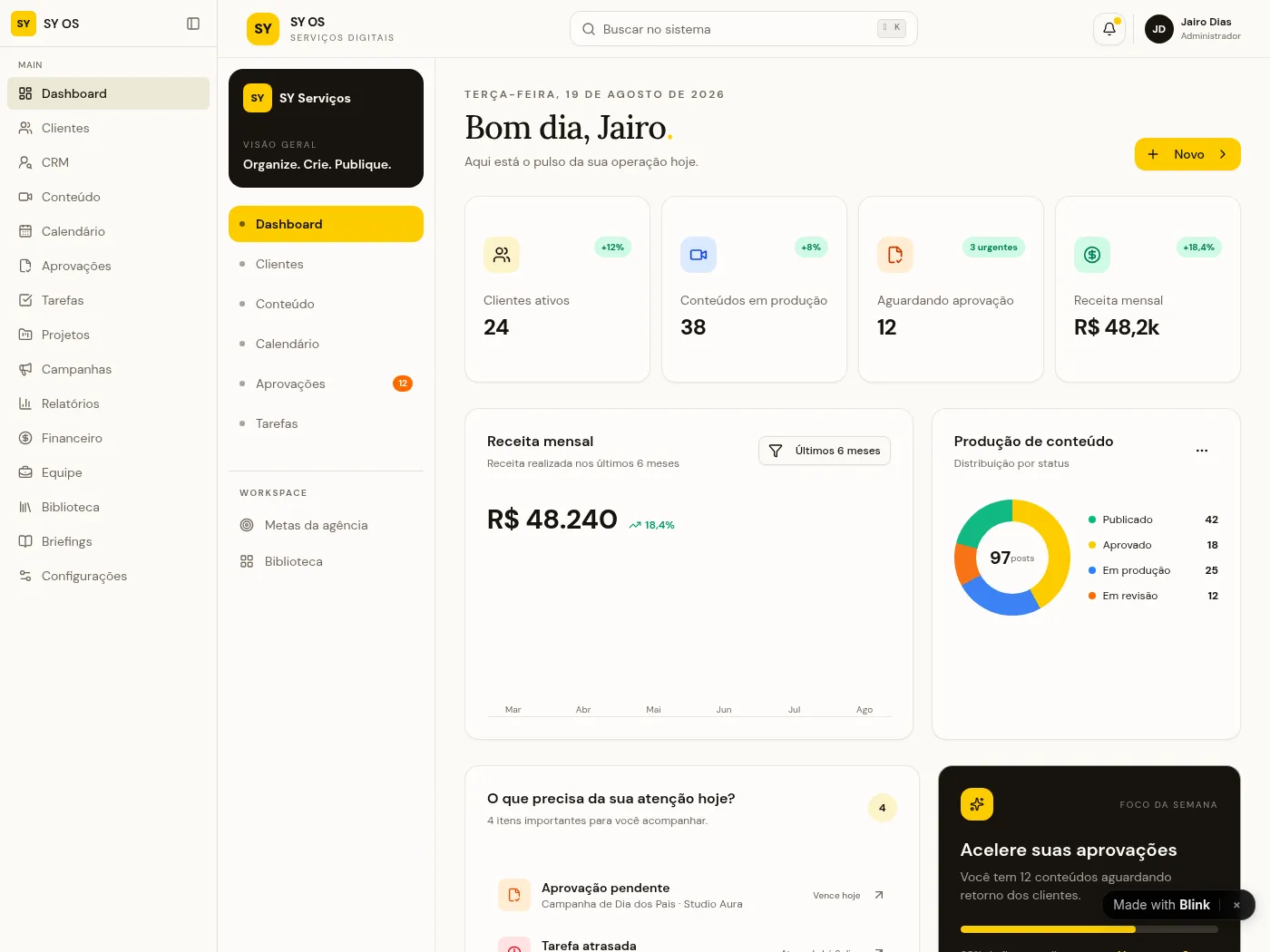 SY OS — Digital Agency Suite