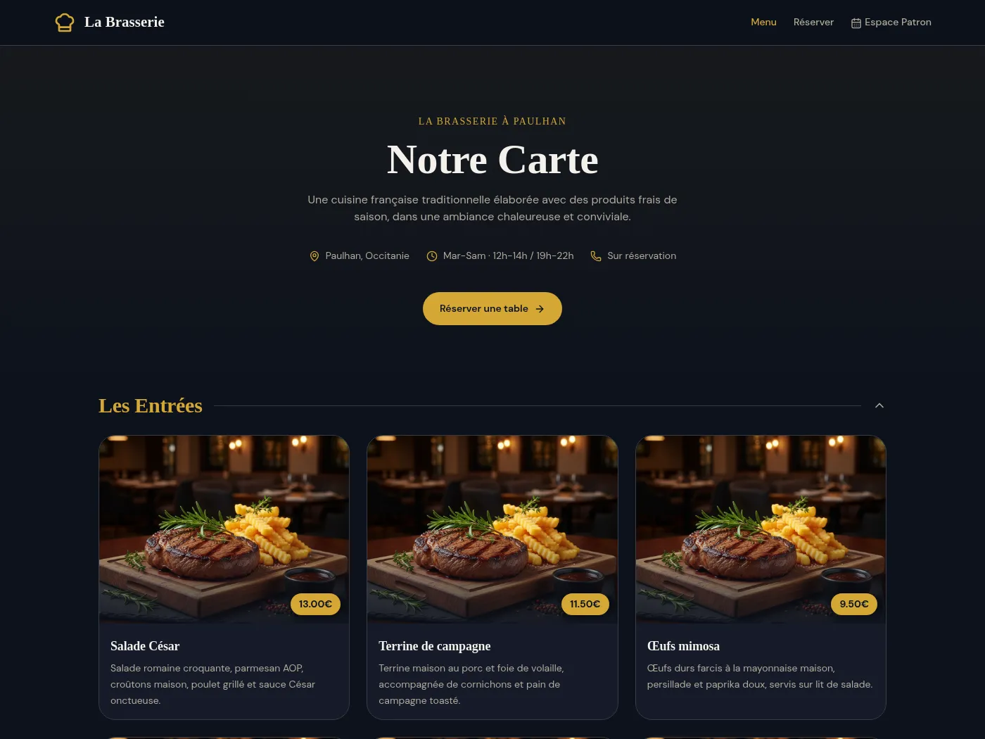 Brasserie Reservation Hub