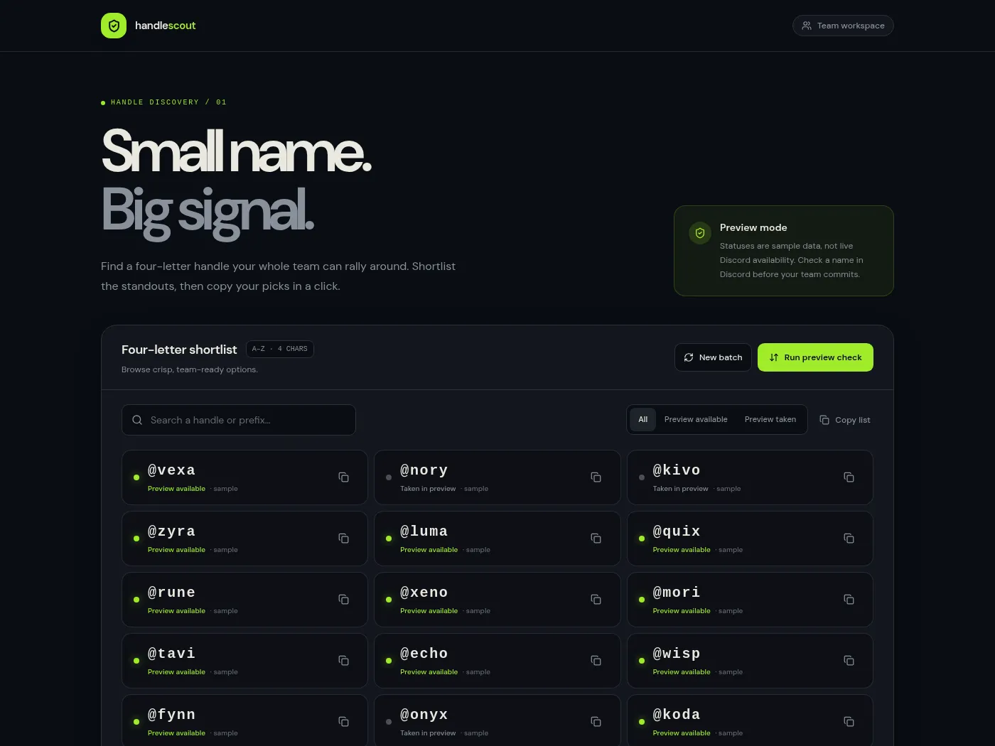 Discord Handle Scout