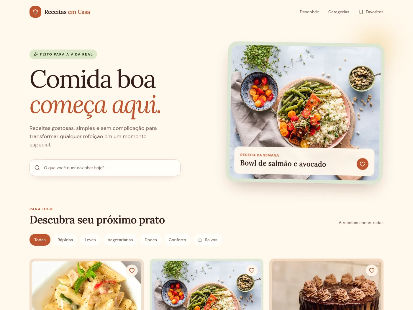 Receitas em Casa