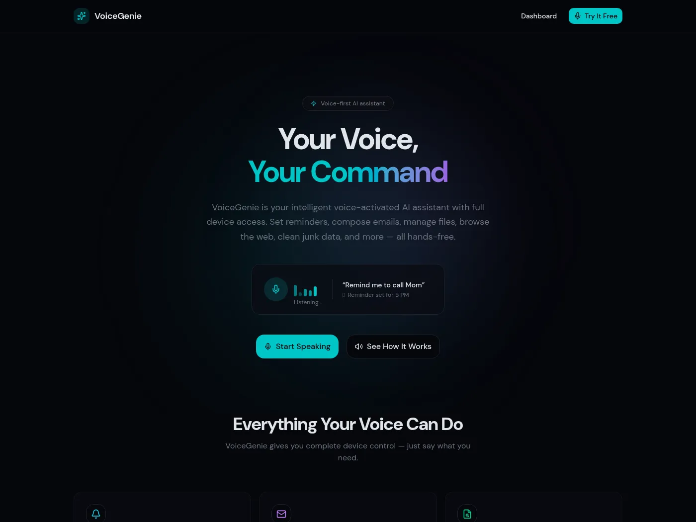 VoiceGenie Assistant