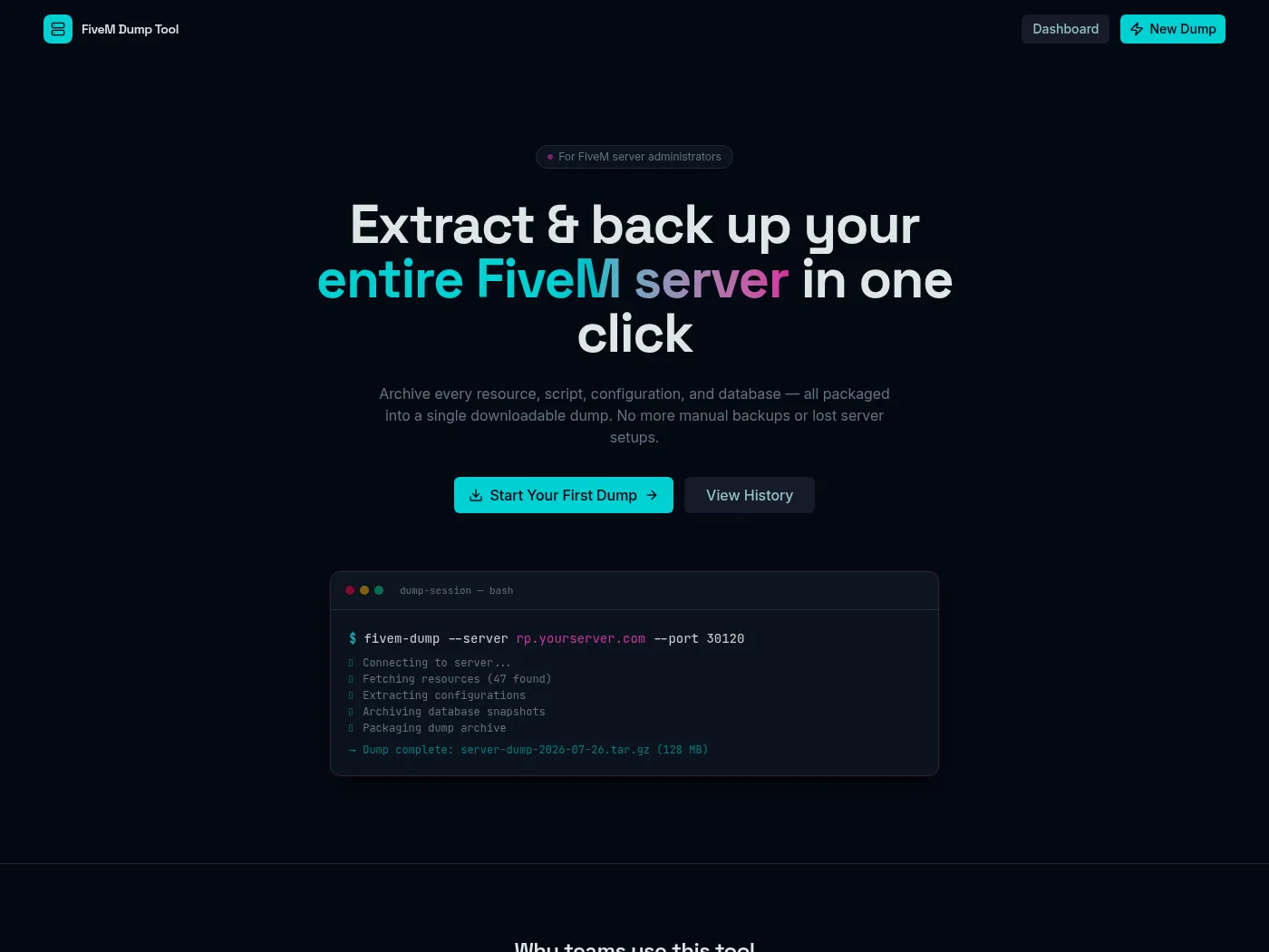 FiveM Server Dump Tool