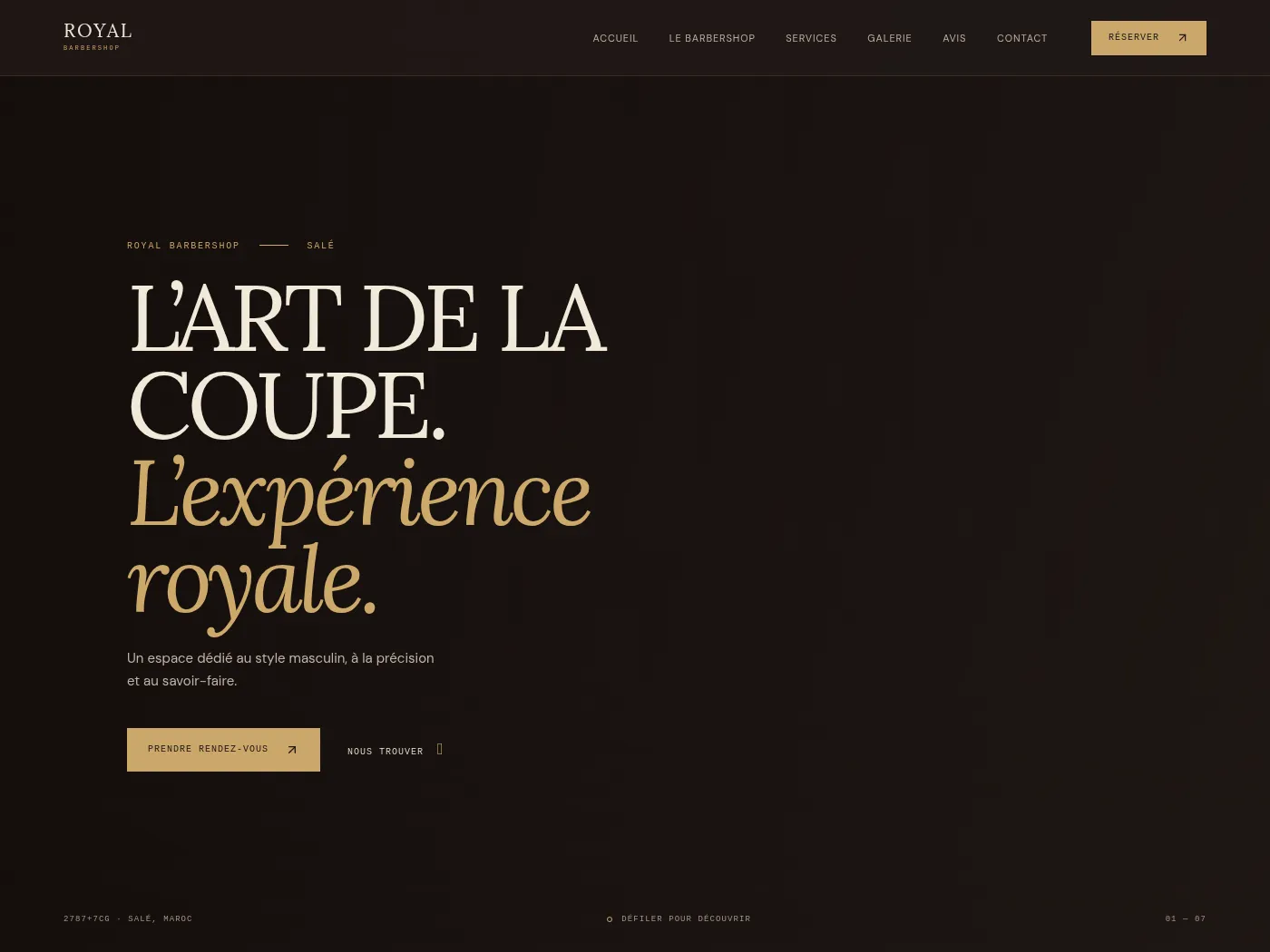 Royal Barbershop Website