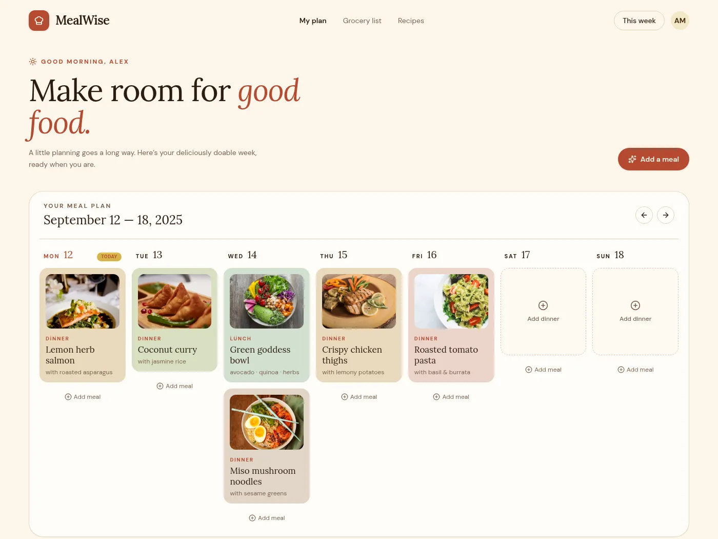 MealWise Planner