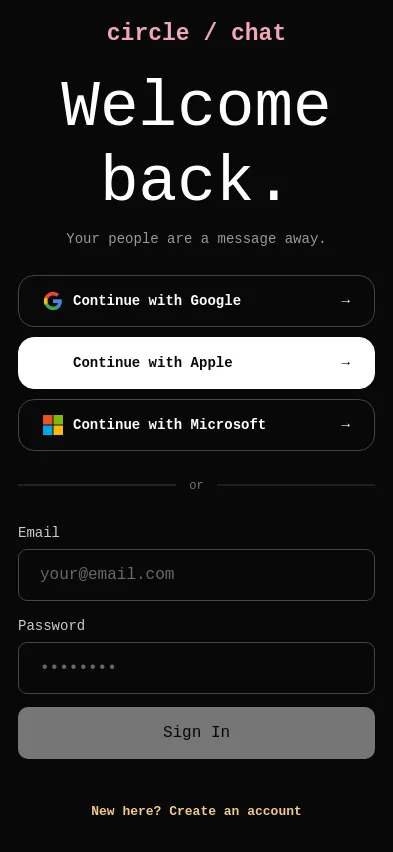 Social Login Chat