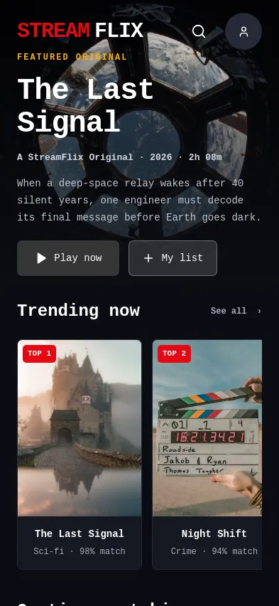 StreamFlix TV & Mobile